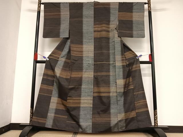 平和屋着物○上質な紬 霞文 正絹 逸品 AAAU0148np