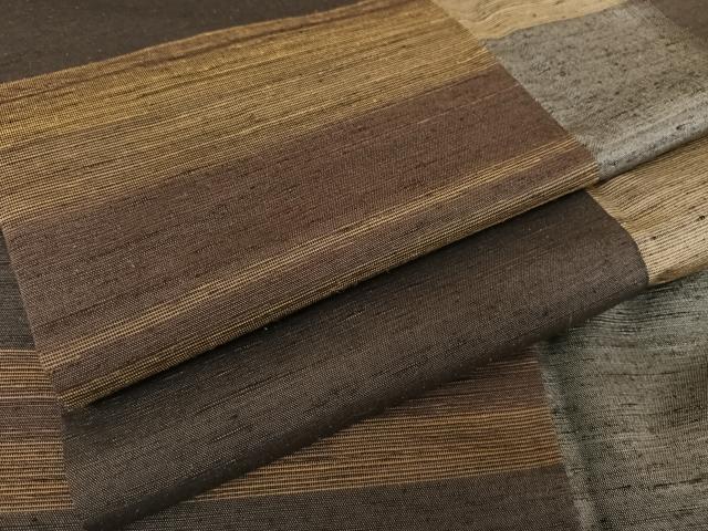 平和屋着物●上質な紬　霞文　正絹　逸品　AAAU0148np