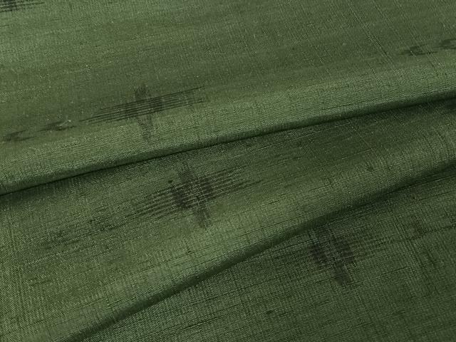 平和屋着物●上質な紬　琉球絣文様　正絹　逸品　AAAU0161np