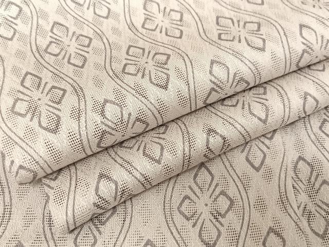 平和屋着物●上質な小紋　菱紋紗　立涌花文　正絹　逸品　AAAU0282np