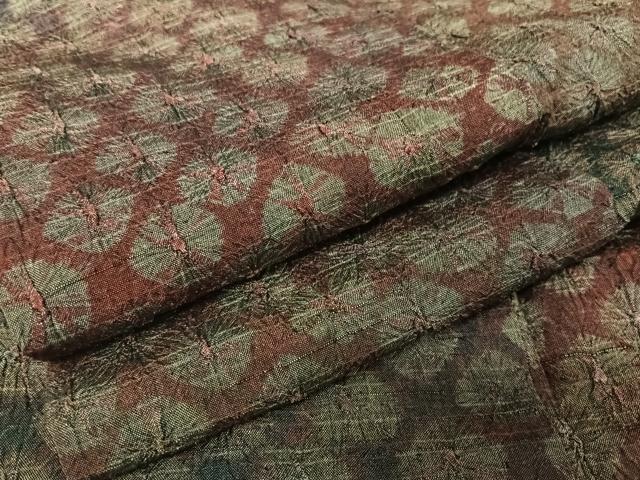 平和屋着物●上質な紬　総絞り　菱文　正絹　逸品　AAAU0290np