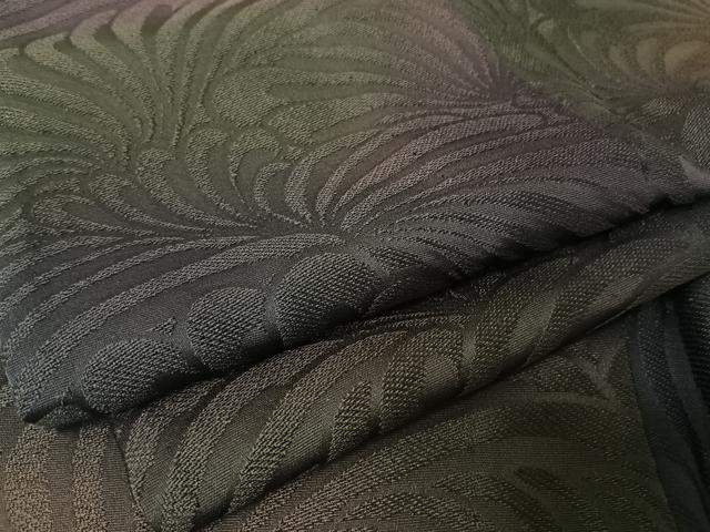 平和屋着物▽上質な小紋　単衣　菊尽くし地紋　暈し染め　ロング丈　正絹　逸品　AAAU0294np