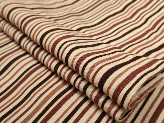 平和屋着物▽小紋　単衣　縞　洗える着物　AAAU1127iu