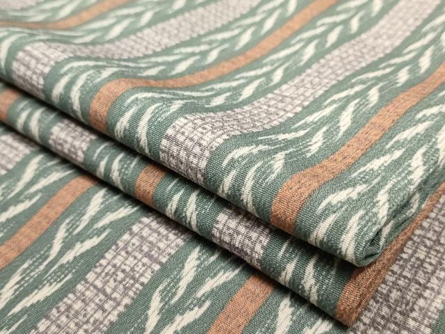 平和屋着物▽小紋　単衣　間道　洗える着物　AAAU1131iu