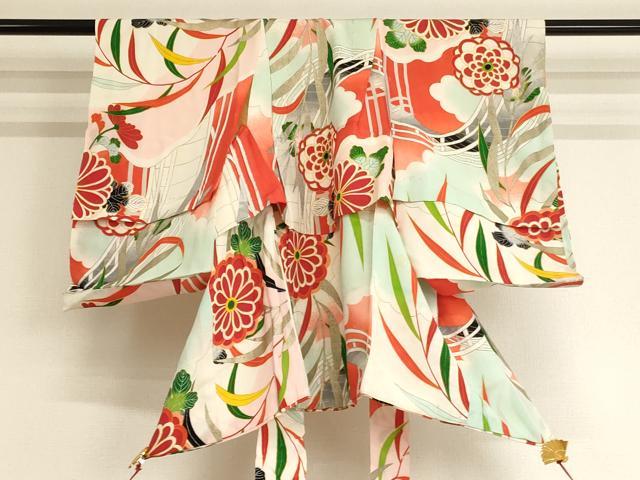 平和屋着物●アンティーク　大正ロマン　黒留袖　飛鶴御所車鼓文　金彩　正絹　逸品　CAAZ2783ut 平和屋着物□アンティーク 大正ロマン 黒留袖 飛鶴扇面鼓花文 金彩