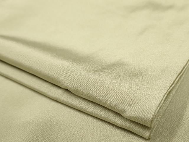 平和屋着物▽上質な色無地　単衣　山葵色　正絹　逸品　AAAU6432iu