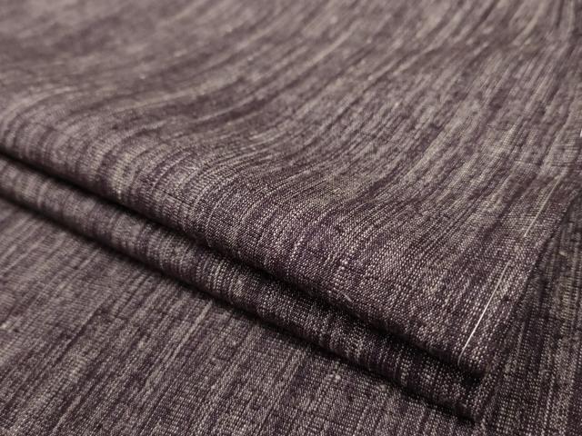 平和屋着物▽上質な紬　単衣　霞文　正絹　逸品　未使用　AAAU6442iu