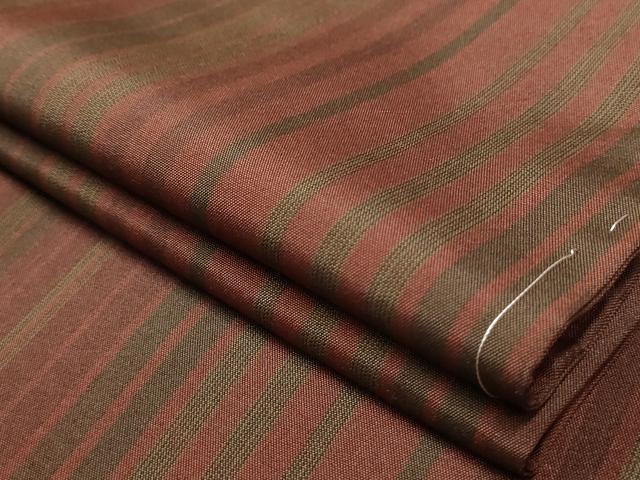 平和屋着物▽小紋　単衣　縞　洗える着物　未使用　AAAU6489iu