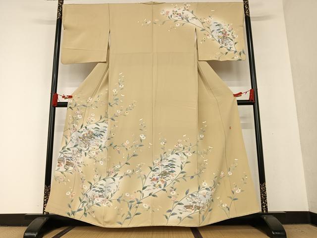 平和屋着物●本加賀友禅作家　安藤雅紀　訪問着　風景花文　暈し染め　正絹　逸品　AAAU8071zg