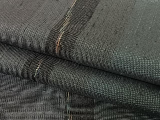 平和屋着物●上質な紬　変わり縞　正絹　逸品　AAAU8112zg