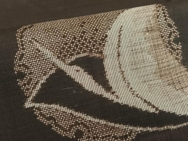 平和屋着物○本場大島紬 9マルキ 総絣 地空 雪輪飛鳥文 正絹