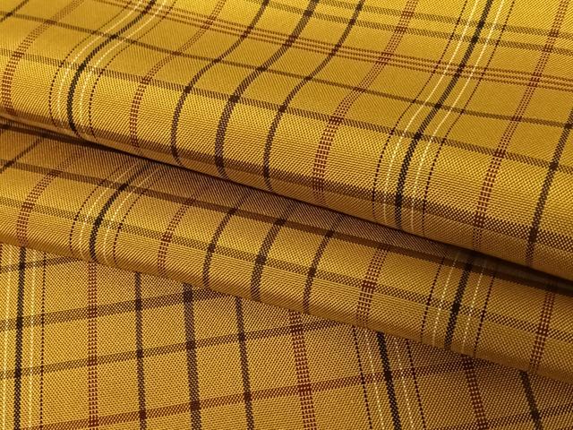 平和屋着物●上質な紬　格子　正絹　逸品　未使用　AAAU8163zg