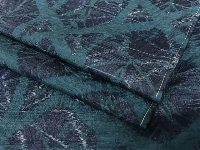 平和屋着物●上質な紬　絞り　亀甲文　正絹　逸品　AAAU8194zg