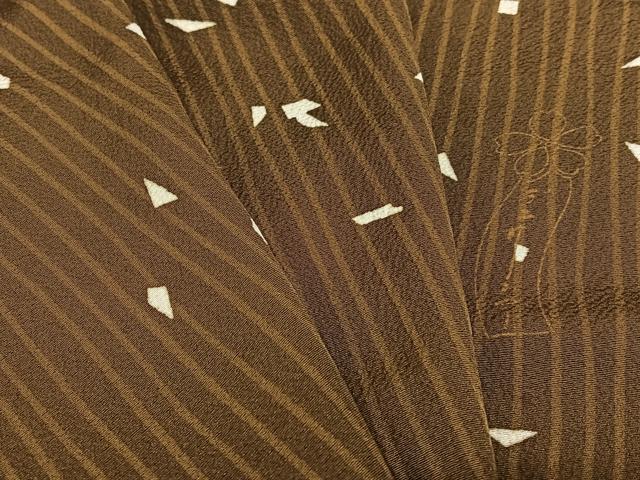 平和屋着物●世界的人形師　辻村寿三郎　ジュサブロー　訪問着　箔散らし　縞　暈し染め　正絹　逸品　AAAU8252zg