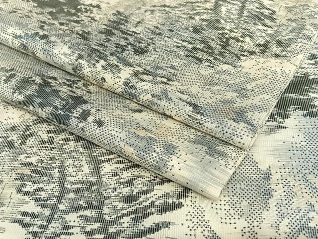 平和屋着物●本場大島紬　白大島　総絣　風景文　正絹　逸品　AAAU8317zg