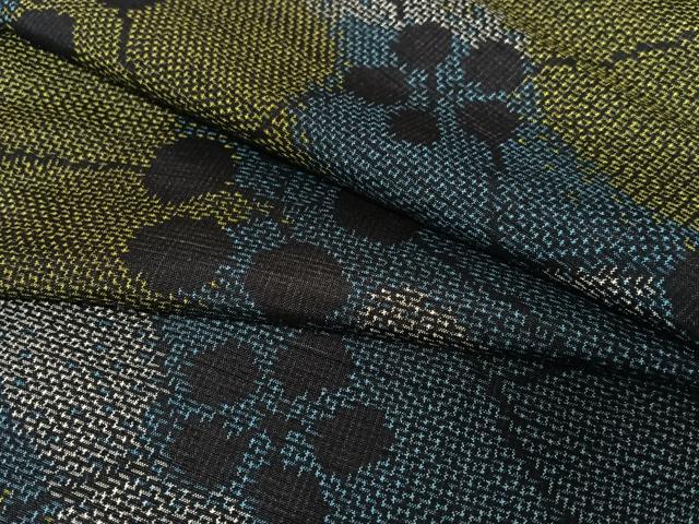 平和屋着物●本場大島紬　梅鉢　正絹　逸品　AAAU8337zg