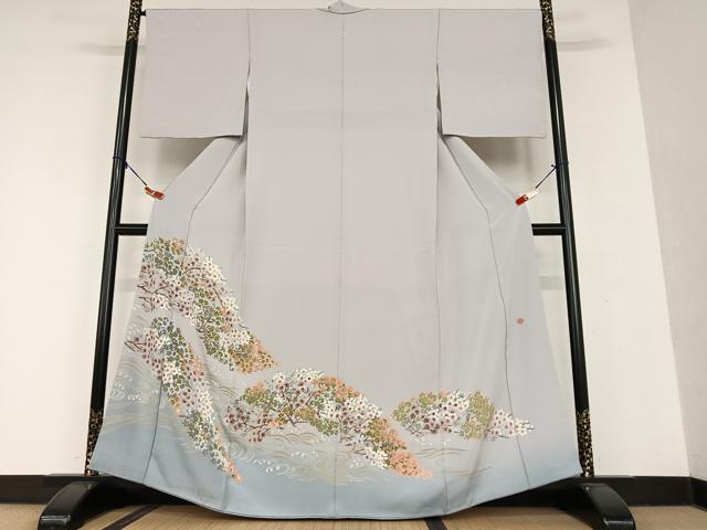 平和屋本店□極上 江戸小紋 極小鮫小紋柄 黒地 逸品 未使用 CZAA2507s5