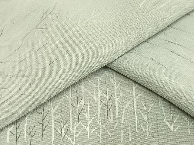 平和屋着物▽上質な小紋　単衣　手描き　樹林文　正絹　逸品　AAAU8516fy