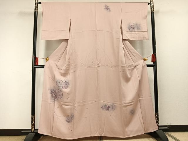 平和屋着物▽訪問着　単衣　花鼓文　暈し染め　正絹　逸品　AAAU8528fy