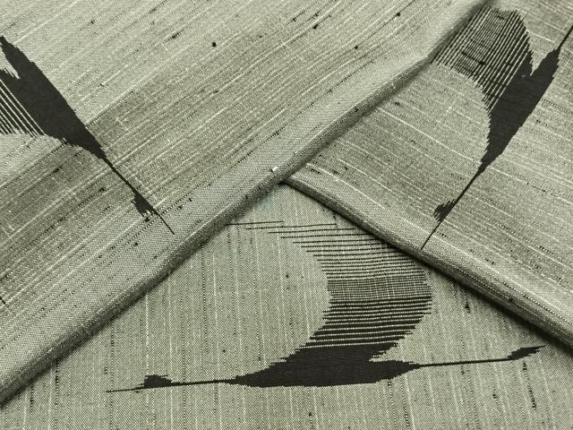 平和屋着物▽上質な紬　単衣　飛鳥文　正絹　逸品　AAAU8529fy