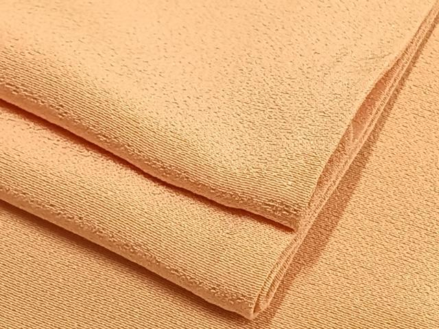 平和屋着物▽上質な色無地　単衣　洒落柿色　正絹　逸品　未使用　AAAU8552fy