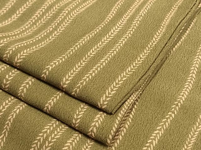 平和屋着物▽小紋　単衣　変わり縞　洗える着物　AAAU8572fy