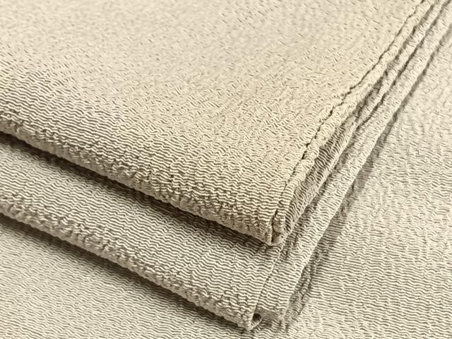 平和屋着物▽上質な色無地　単衣　薄雲鼠色　正絹　逸品　AAAU8581fy