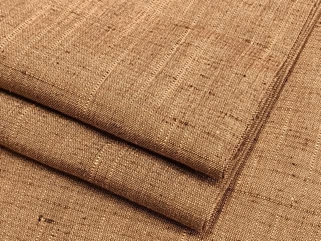 平和屋着物▽上質な紬　単衣　霞文　正絹　逸品　AAAU8596fy