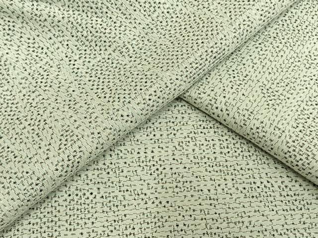 平和屋着物▽上質な紬　単衣　幾何学文様　正絹　逸品　AAAU8604fy