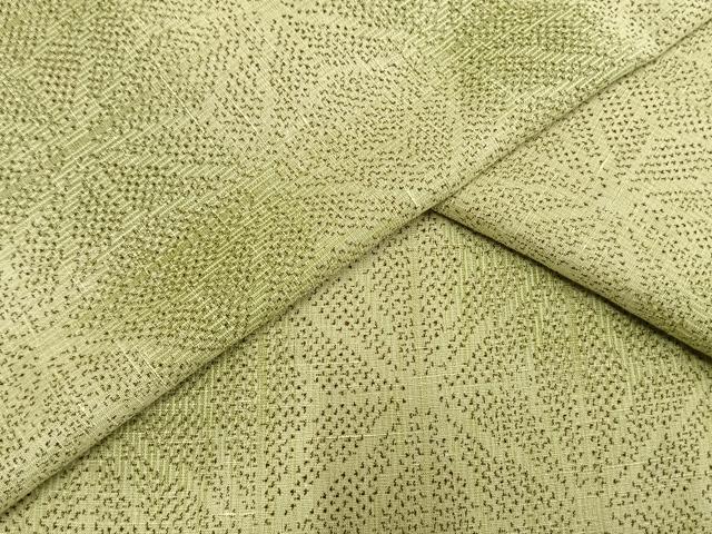 平和屋着物▽上質な紬 　単衣　 麻の葉文様　正絹　逸品　未使用　AAAU8605fy