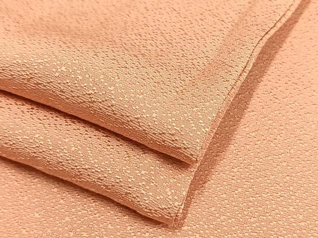 平和屋着物▽上質な色無地　単衣　珊瑚色　正絹　逸品　AAAU8614fy