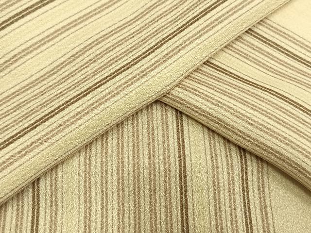 平和屋着物▽小紋　単衣　縞　洗える着物　AAAU8633fy