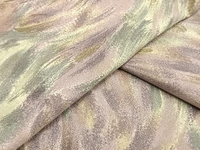 平和屋着物▽小紋　単衣　霞文　洗える着物　未使用　AAAU8637fy