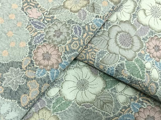 平和屋着物▽小紋　単衣　辻が花　洗える着物　AAAU8692fy