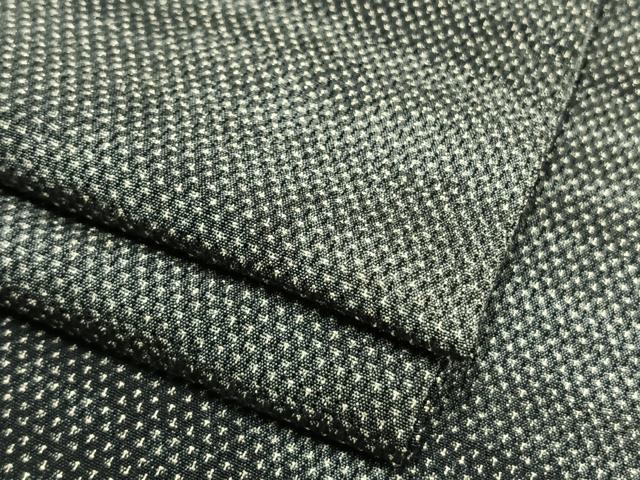 平和屋着物▽白鷹お召　単衣　霞文　正絹　逸品　AAAV2581fy