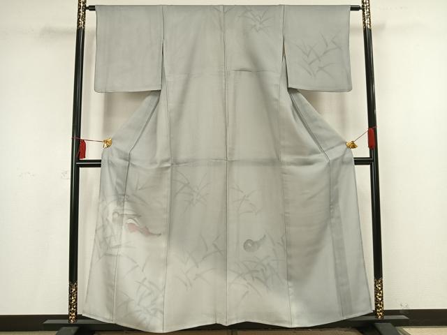 平和屋着物▽訪問着　無双　紗袷　紗×紗　鴛鴦文　正絹　逸品　AAAV2604fy