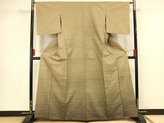 平和屋着物▽上質な紬　訪問着　単衣　霞文　正絹　逸品　AAAV2606fy