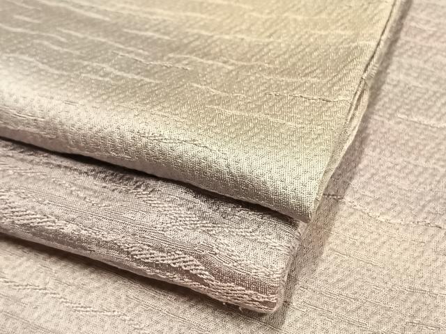 平和屋着物▽上質な小紋　単衣　霞文　正絹　逸品　AAAV2676fy