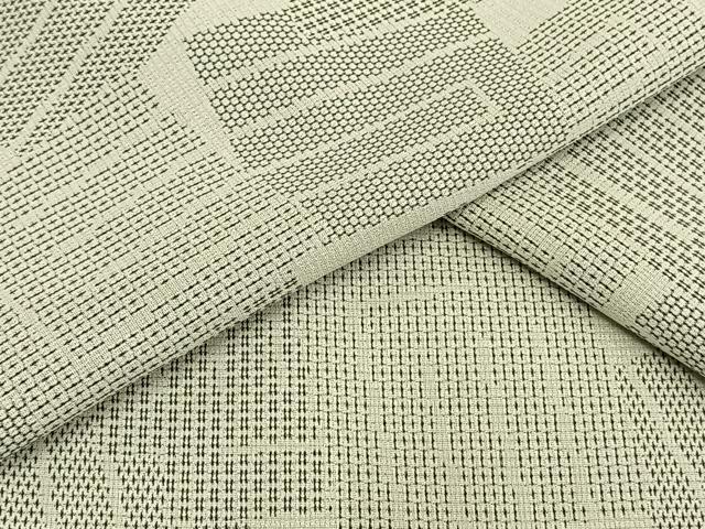 平和屋着物▽お召　単衣　源氏香　正絹　逸品　AAAV2745fy