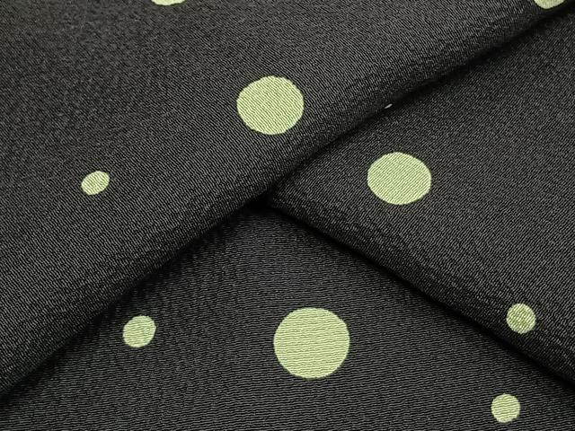 平和屋着物▽上質な小紋　単衣　水玉文　正絹　逸品　AAAV2806fy