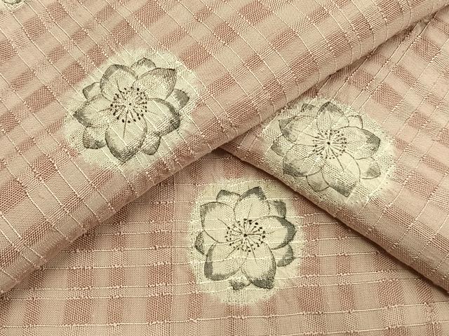 平和屋着物▽上質な小紋　絞り　辻が花　胴抜き仕立て　正絹　逸品　AAAV2812fy