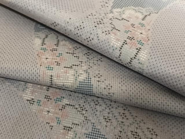 平和屋着物●都喜ヱ門　本場大島紬　9マルキ　鬘帯花文　藤絹織物謹製　正絹　逸品　AAAV7039zg