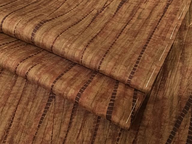 平和屋着物●本場大島紬　大島しぼり　竜巻絞り　正絹　逸品　未使用　AAAV7065zg