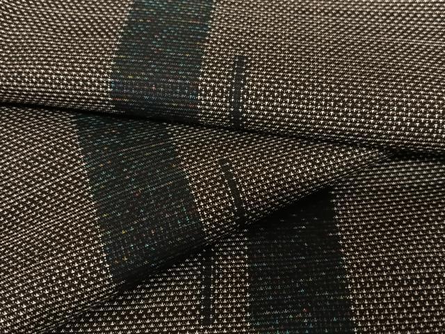 平和屋着物●本場大島紬　泥染め　9マルキ　短冊文　正絹　逸品　AAAV7091zg