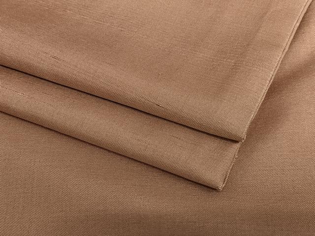 平和屋着物●上質な紬　色無地　ときがら茶色　正絹　逸品　AAAV7111zg