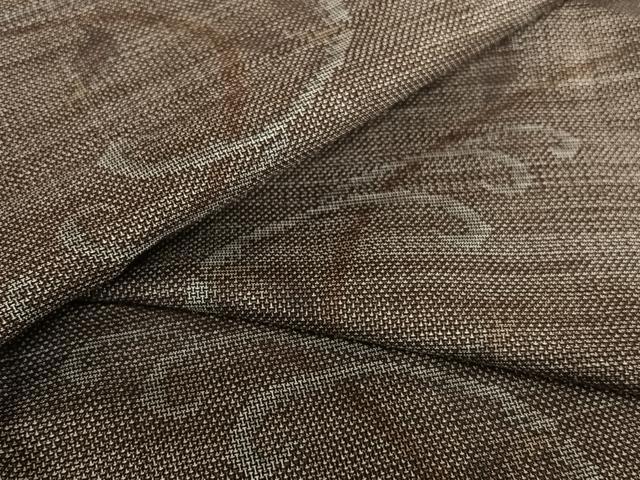 平和屋着物●本場大島紬　泥染め　9マルキ　唐草文　正絹　逸品　AAAV7117zg