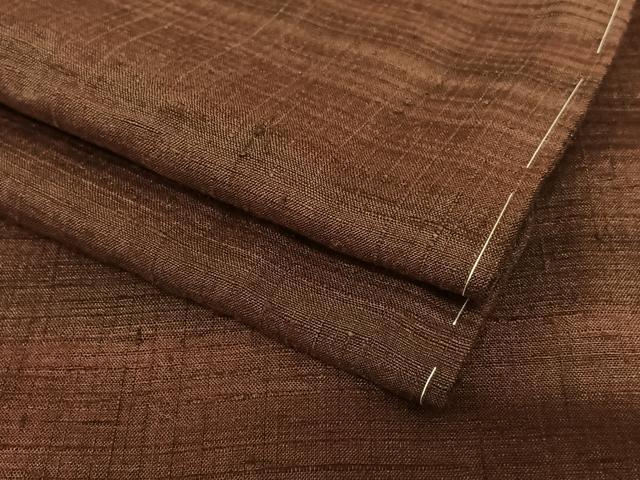 平和屋着物●上質な紬　横段文　正絹　逸品　未使用　AAAV7135zg