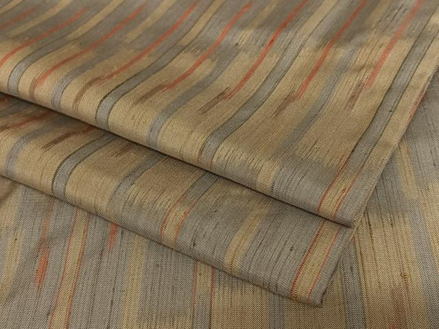 平和屋着物●上質な紬　変わり縞　正絹　逸品　AAAV7148zg