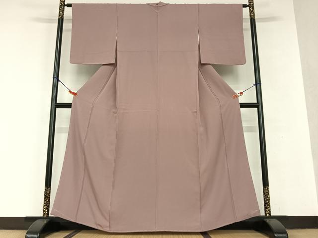 平和屋着物●上質な色無地　浅蘇芳色　正絹　逸品　未使用　AAAV7160zg