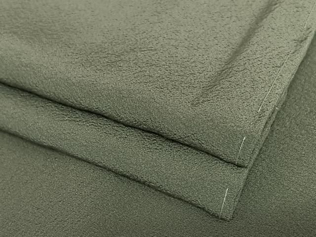 平和屋着物●上質な色無地　利休色　正絹　逸品　未使用　AAAV7162zg